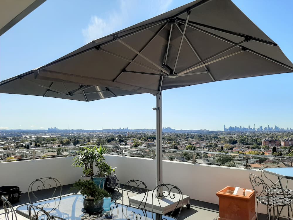 Shadowspec Unity – Multi Canopy Cantilever Umbrella - Sydney Shade