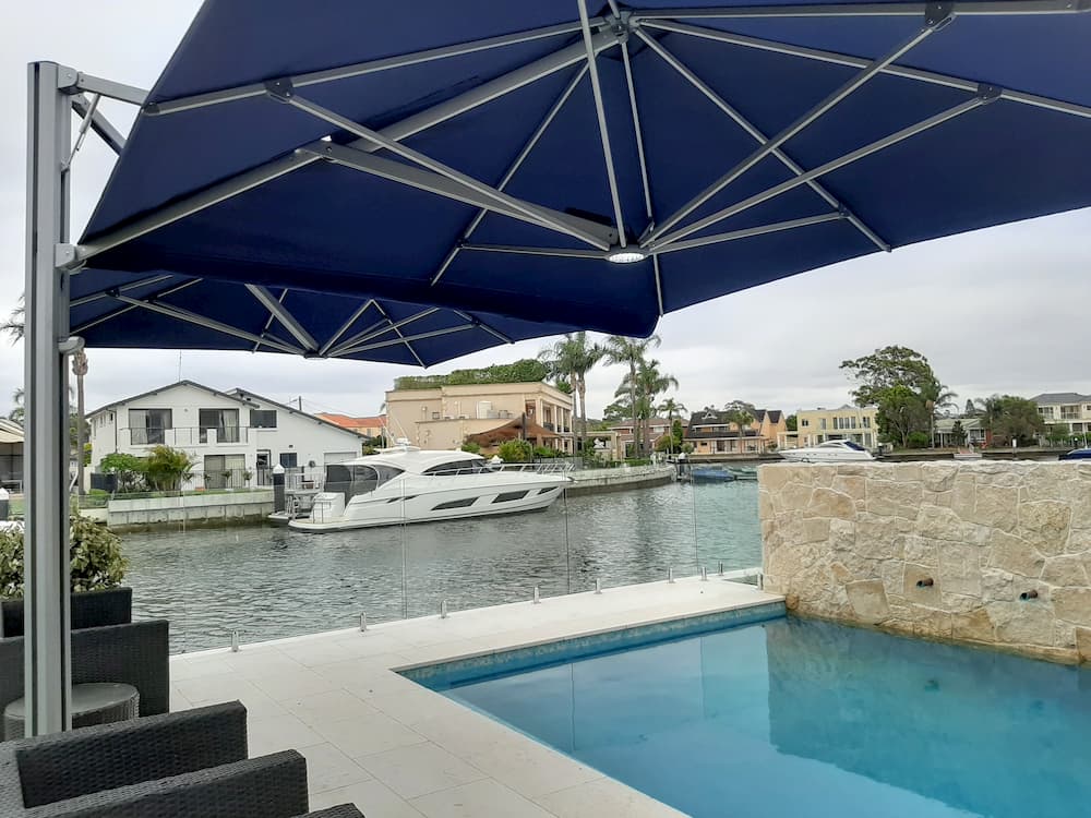 Shadowspec Unity – Multi Canopy Cantilever Umbrella - Sydney Shade